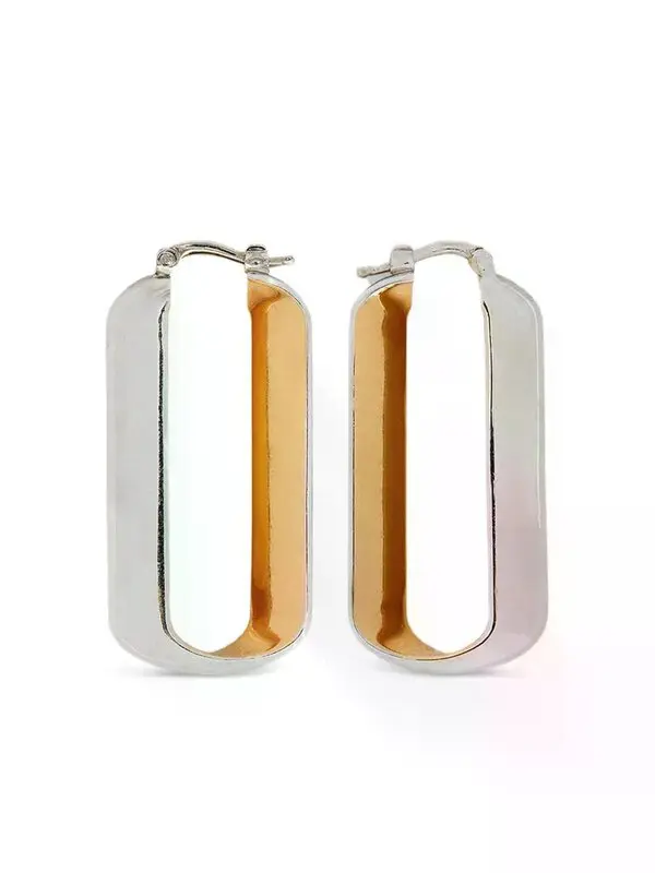 JIL SANDER Two-tone Earrings - Silver