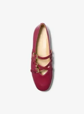 Michael Kors Indy Flex Leather Ballet Flat