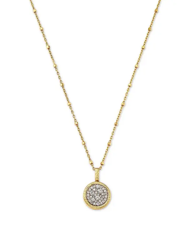 Bloomingdale'S Diamond Pave Medallion Pendant Necklace - Gold