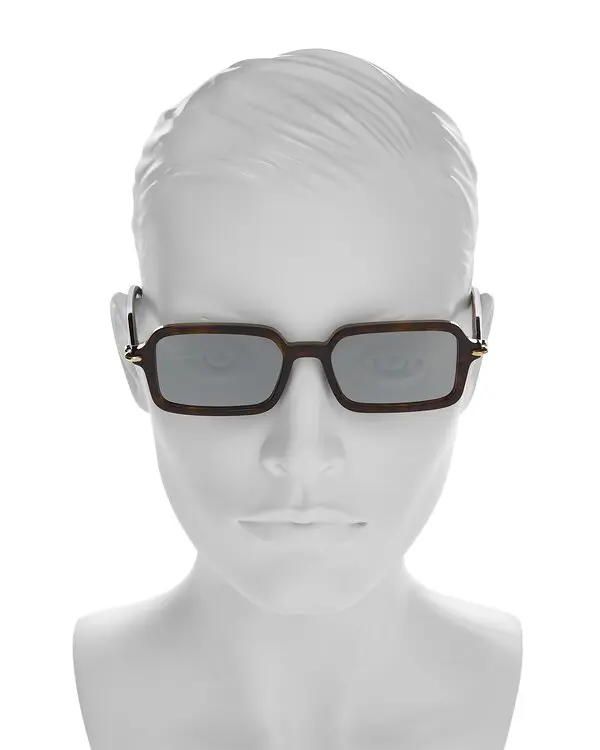 Fendi Selleria Rectangle Sunglasses, 51mm - Havana/smoke