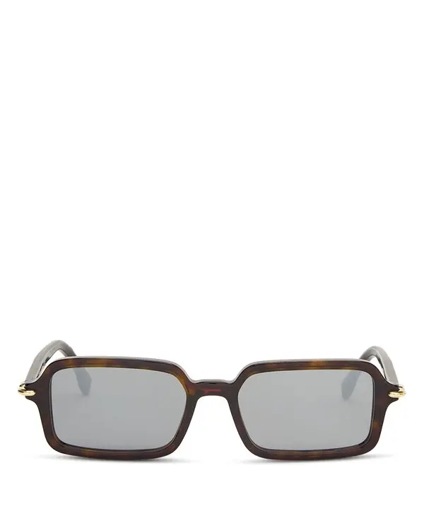 Fendi Selleria Rectangle Sunglasses, 51mm - Havana/smoke