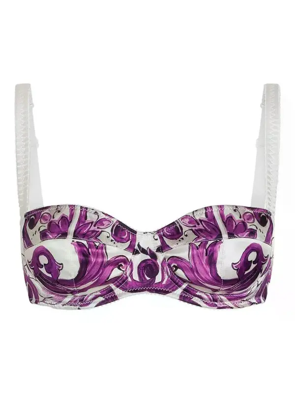 Dolce & Gabbana Graphic-print Bra - White