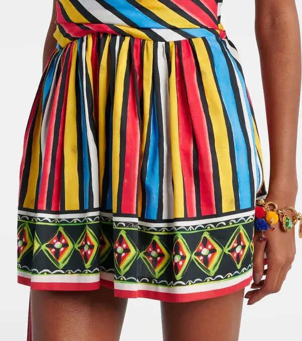 Dolce & Gabbana Ruched Striped Minidress - Multicoloured