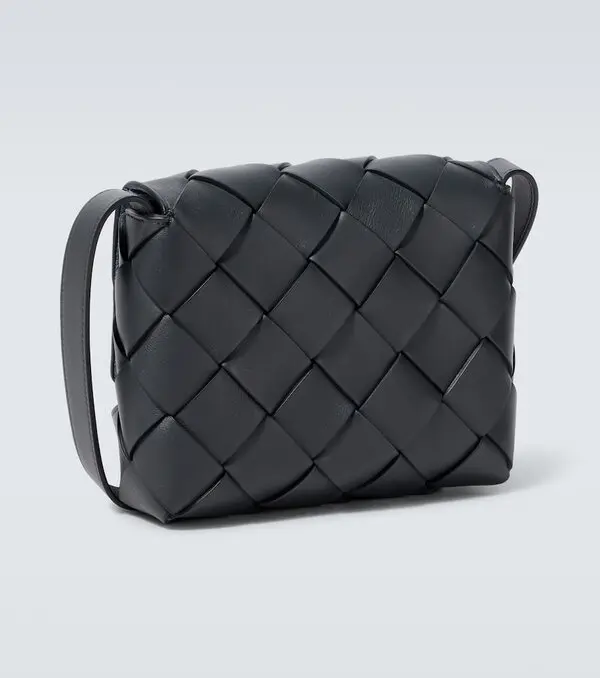 Bottega Veneta Diago Small Leather Crossbody Bag - Grey