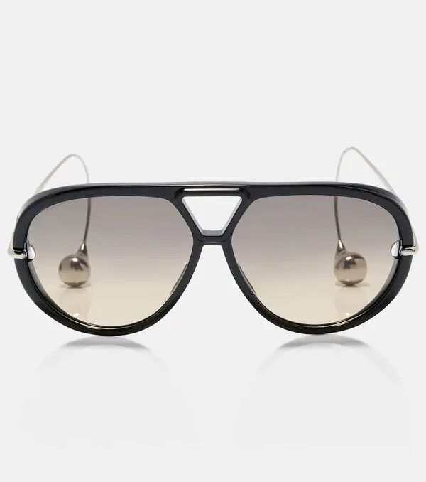 Bottega Veneta Drop Aviator Sunglasses - Black