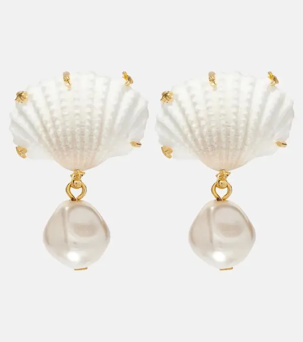 JENNIFER BEHR Isola Faux-pearl Drop Earrings - White