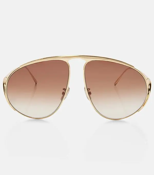 Loewe Hillock Aviator Sunglasses - Gold