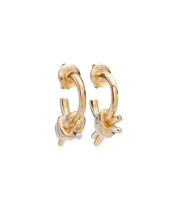 Bottega Veneta Knot Hoop Earrings - Gold