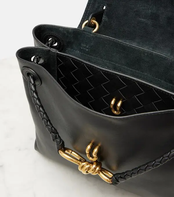 Bottega Veneta Ciao Ciao Knot Small Leather Tote Bag - Black