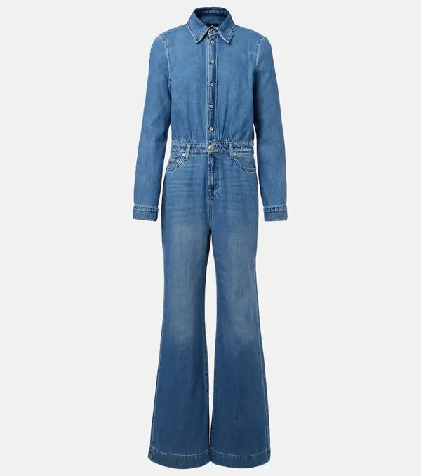 7 For All Mankind Denim Jumpsuit - Blue