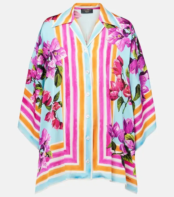 Dolce & Gabbana Printed Silk-blend Shirt - Multicoloured