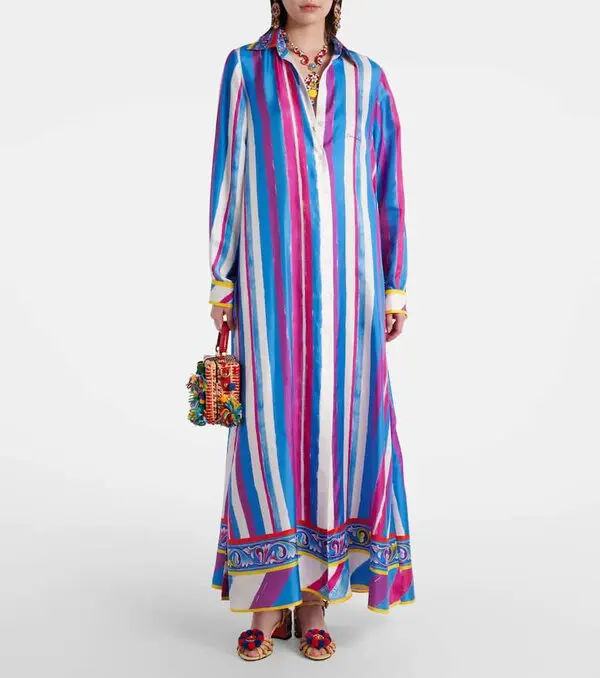 Dolce & Gabbana Striped Silk Kaftan