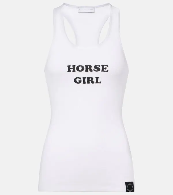 Stella McCartney Printed Cotton-blend Tank Top - White