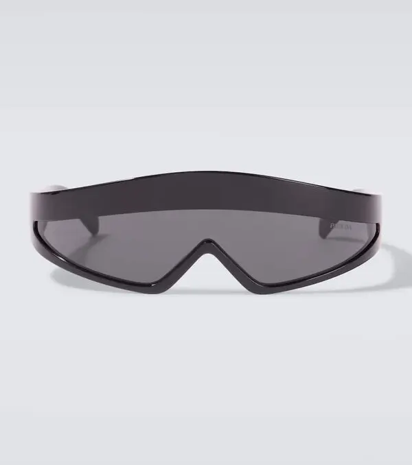 Prada Logo Shield Sunglasses - Black