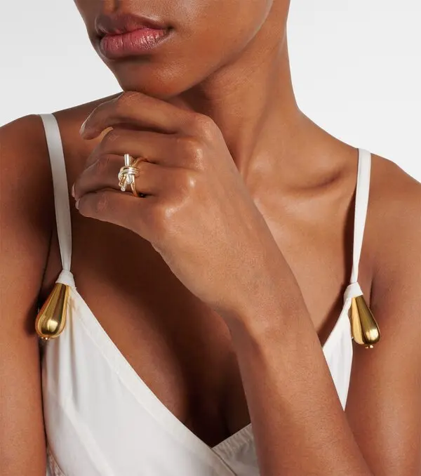 Bottega Veneta Knot Sterling Silver Ring - Gold