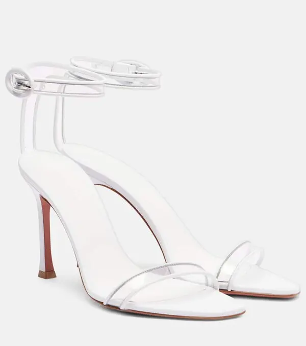 Amina Muaddi Kim 95 Sandals - White