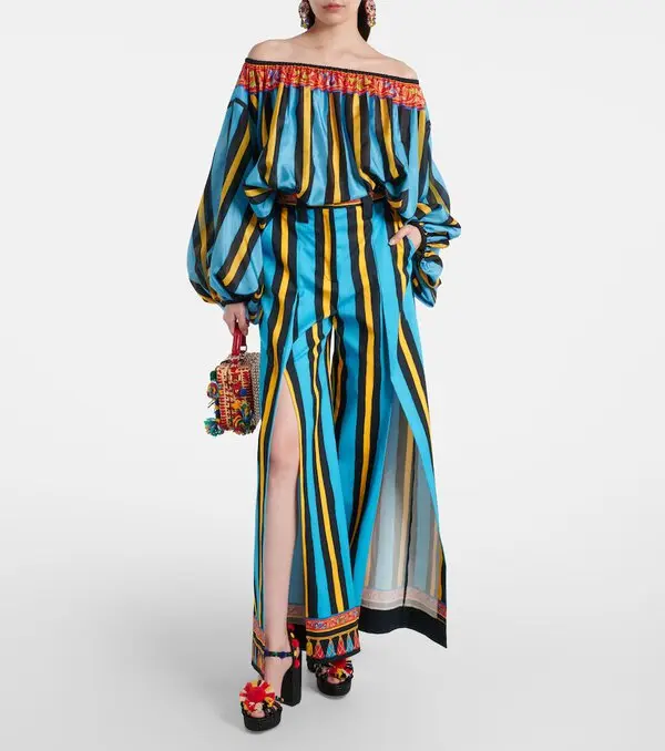 Dolce & Gabbana Striped Wide-leg Pants