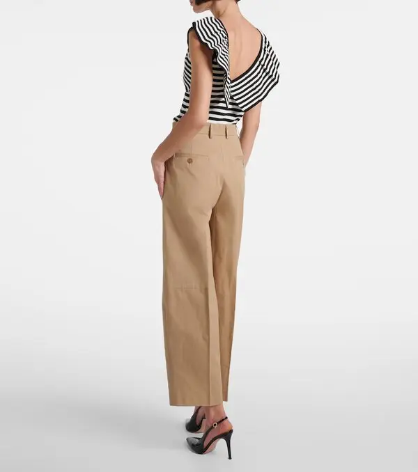 Altuzarra Dash High-rise Wide-leg Cotton Pants - Beige