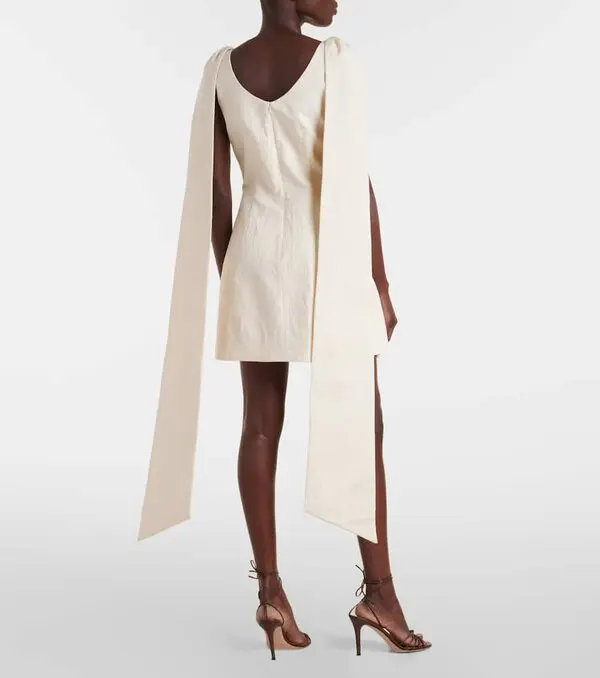 MARKARIAN Gita Bow-detail Brocade Minidress - White