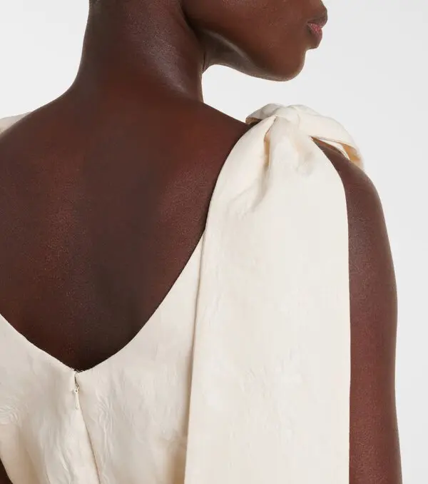 MARKARIAN Gita Bow-detail Brocade Minidress - White