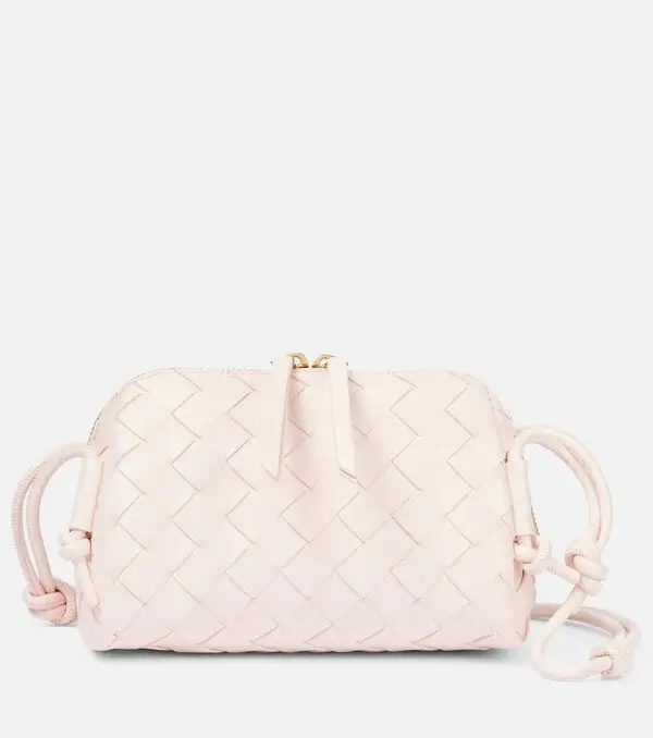 Bottega Veneta Concert Leather Crossbody Bag - Pink