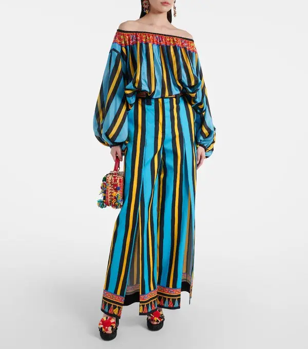 Dolce & Gabbana Patterned Silk Top