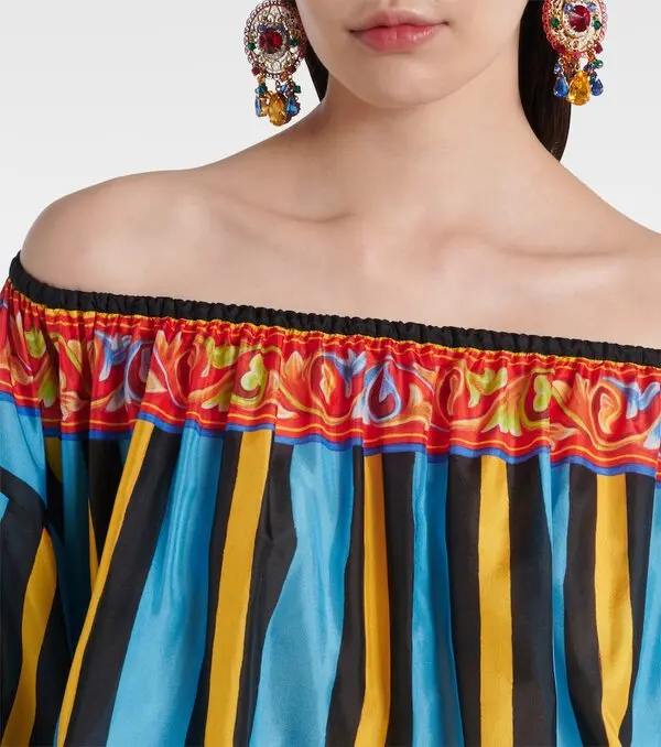 Dolce & Gabbana Patterned Silk Top