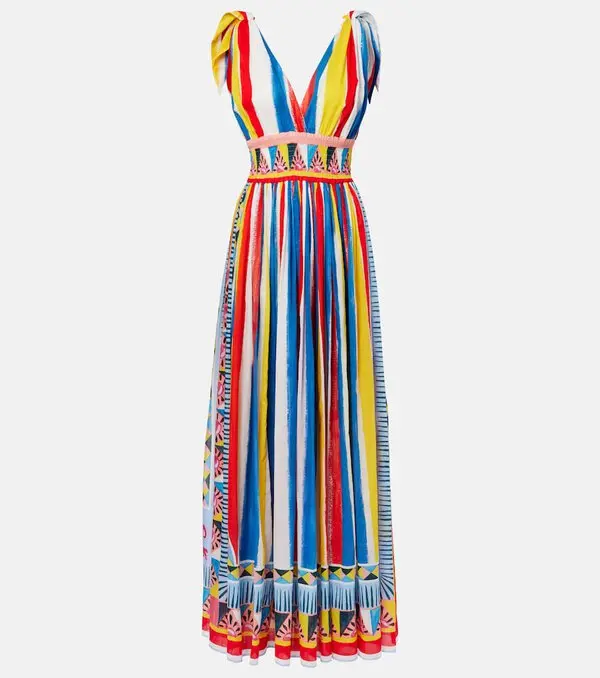 Dolce & Gabbana Striped Cotton Maxi Dress - Multicoloured