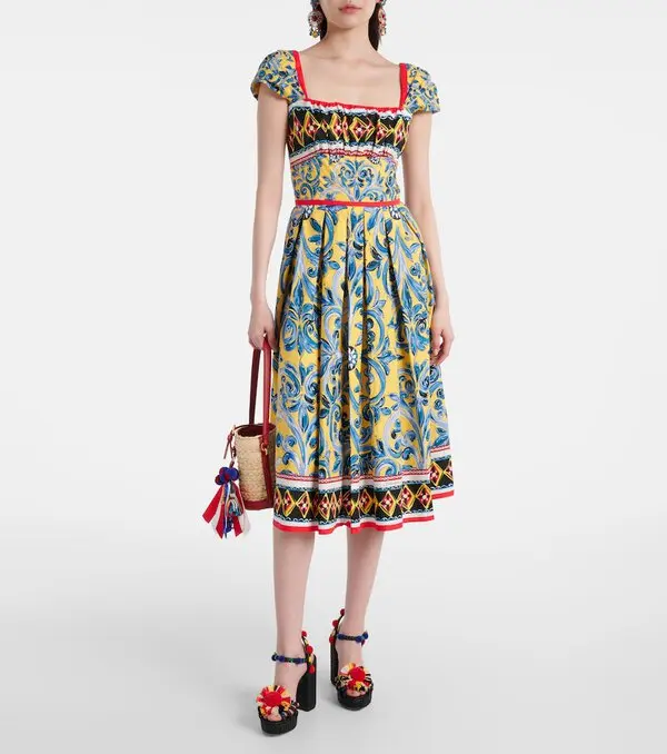 Dolce & Gabbana Pleated Midi Dress