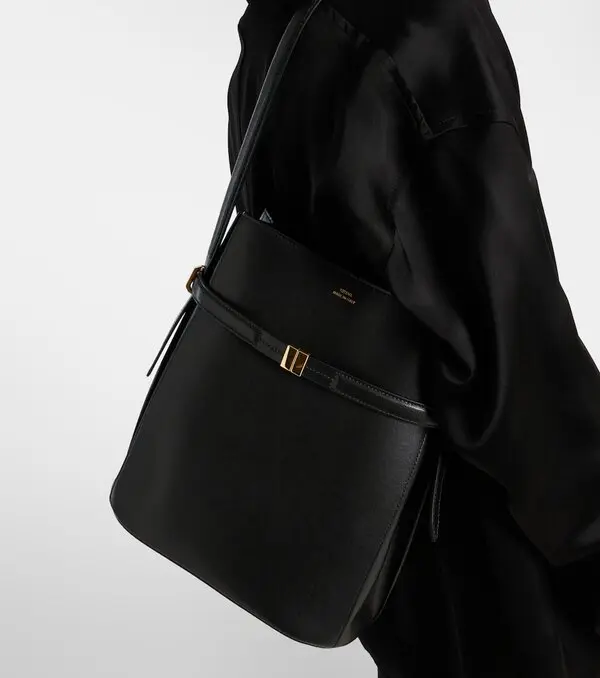 TOTEME Leather Bucket Bag - Black