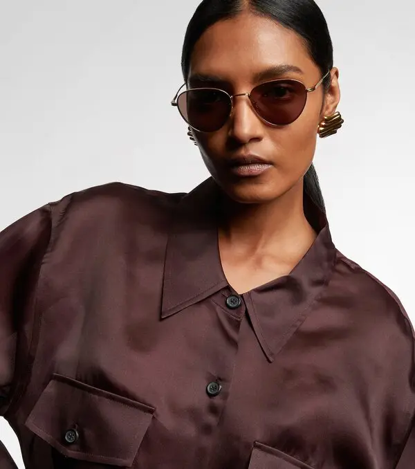 Khaite X Oliver Peoples Aviator Sunglasses