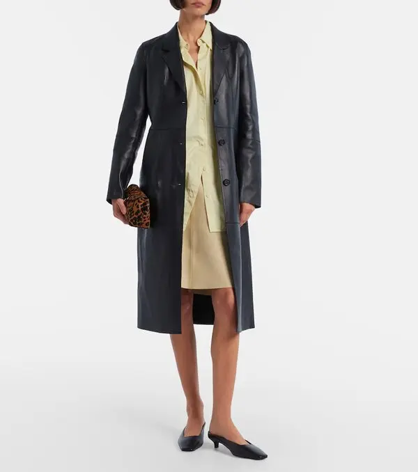 TOTEME Paneled Leather Coat