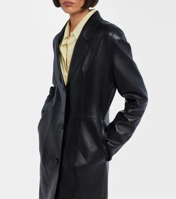 TOTEME Paneled Leather Coat