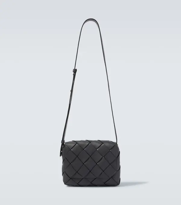 Bottega Veneta Diago Small Leather Crossbody Bag - Grey