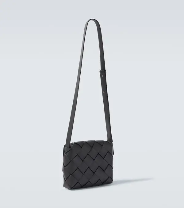 Bottega Veneta Diago Small Leather Crossbody Bag - Grey