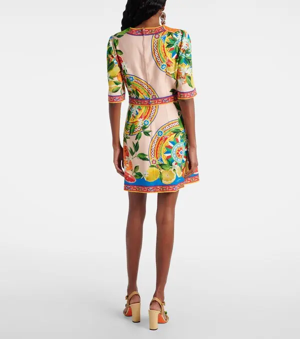 Dolce & Gabbana Printed Cotton-blend Minidress