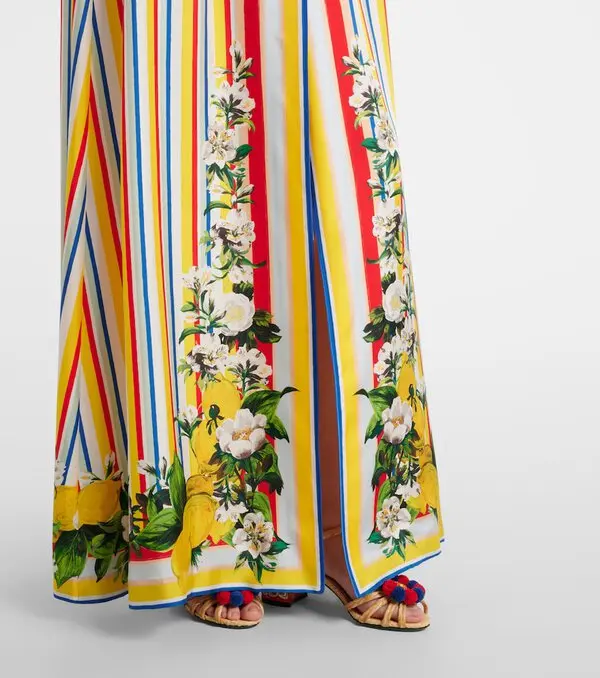 Dolce & Gabbana Striped Silk Shirt Dress
