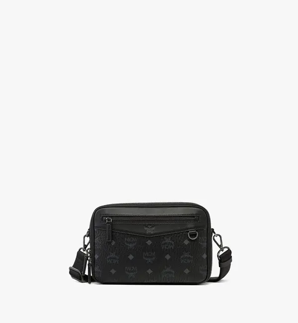 Mcm Diamond Camera Bag - Black