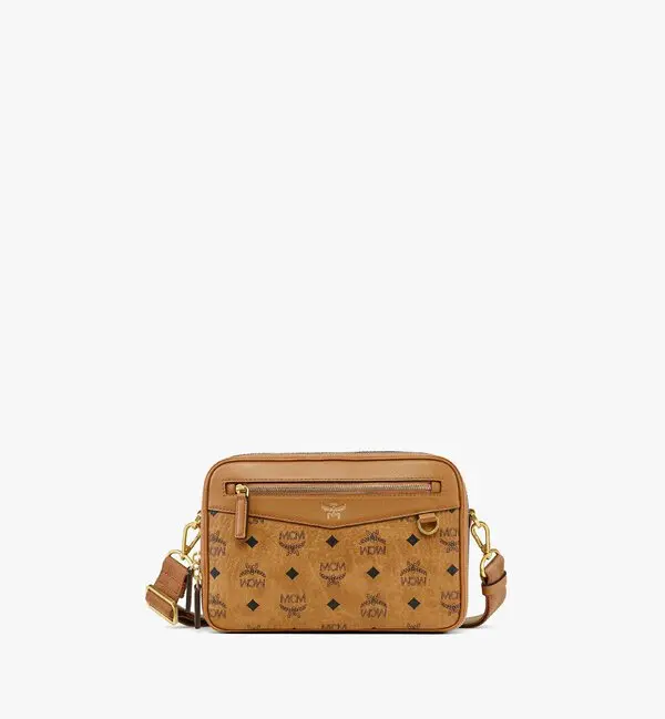 Mcm Diamond Camera Bag - Cognac