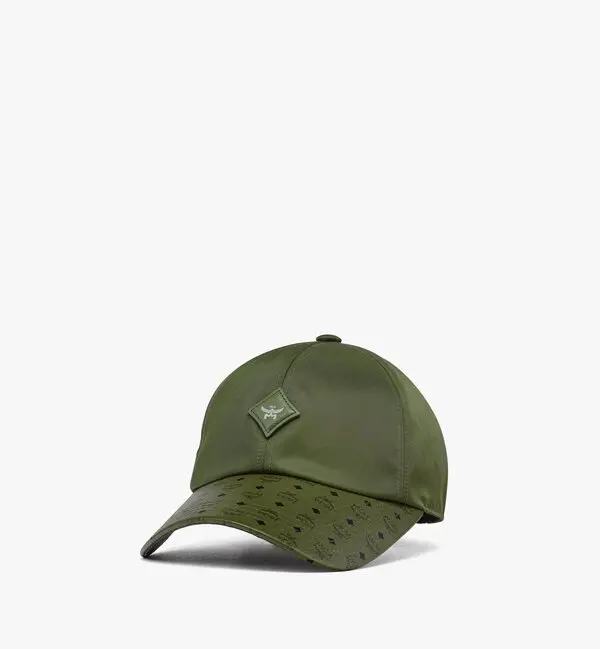 Mcm Classic Cap In Econyl® And Leather - Khaki Moss
