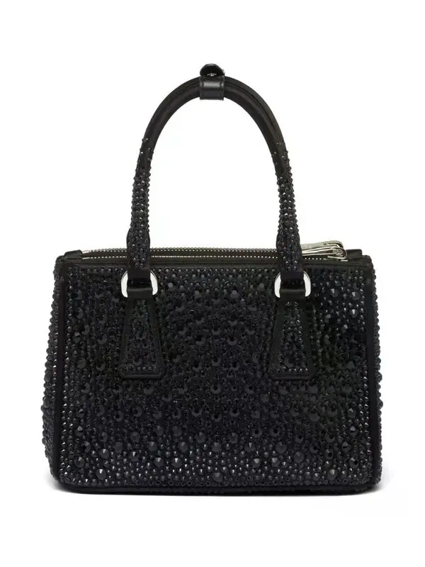Prada Galleria Embellished Mini Bag - Black