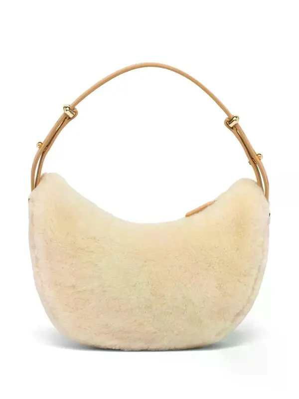 Prada Arqué Shearling Shoulder Bag