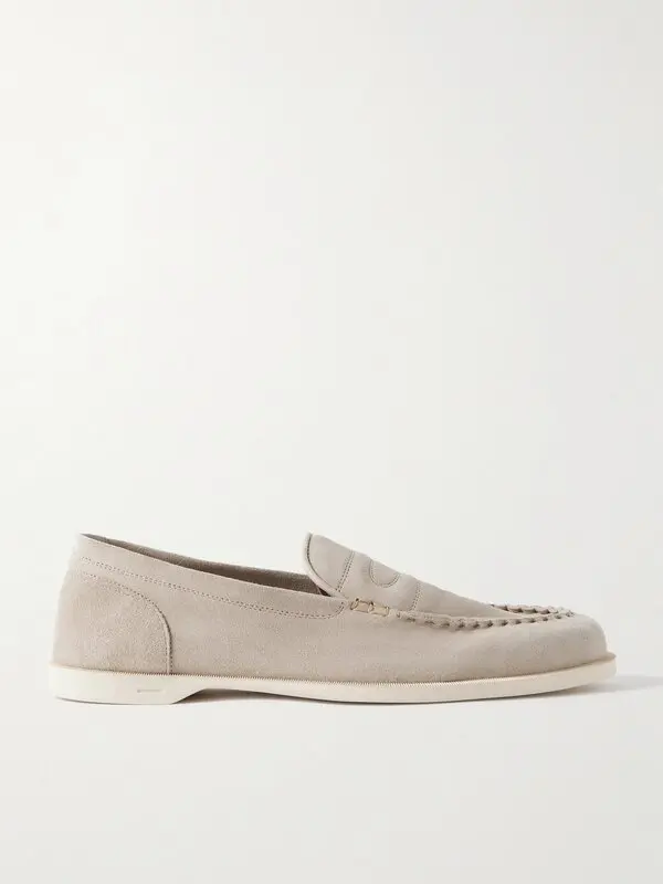John Lobb Pace Suede Loafers - Neutrals
