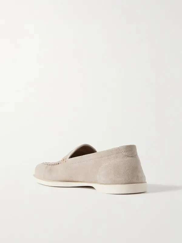 John Lobb Pace Suede Loafers - Neutrals