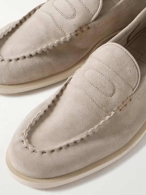 John Lobb Pace Suede Loafers - Neutrals