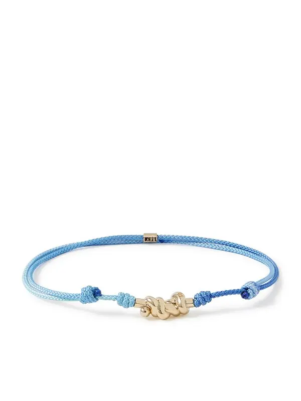 Luis Morais 14-karat Gold And Cord Bracelet - Blue