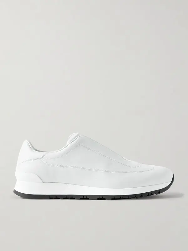 John Lobb Lift Leather Slip-on Sneakers - White