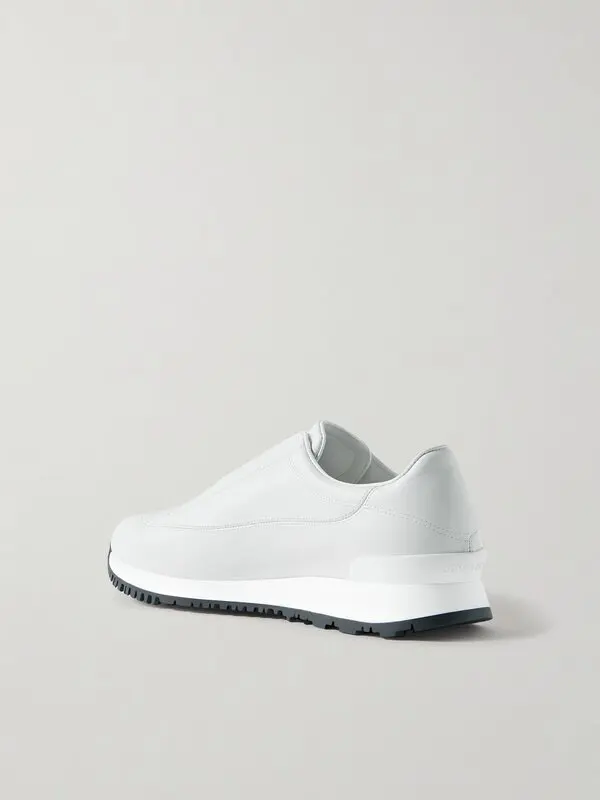 John Lobb Lift Leather Slip-on Sneakers - White