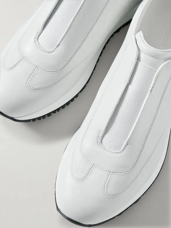 John Lobb Lift Leather Slip-on Sneakers - White