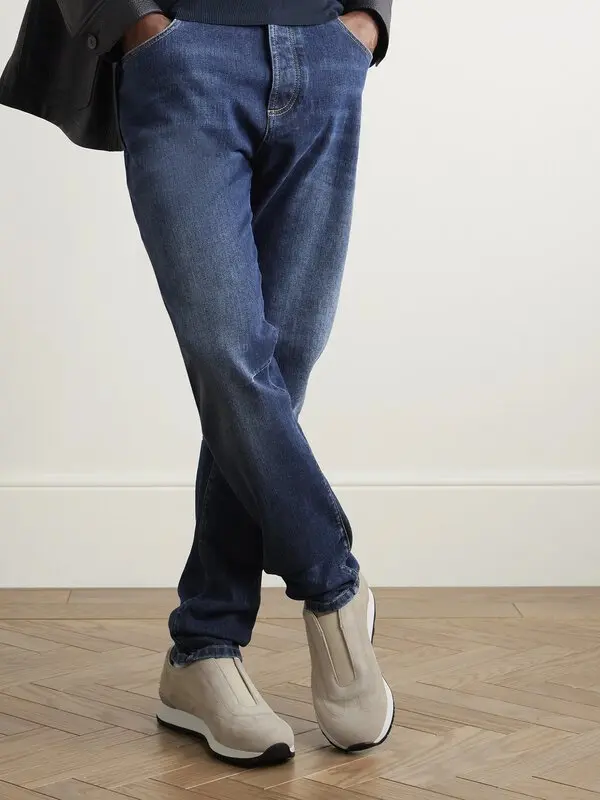 John Lobb Lift Suede Slip-on Sneakers - Neutrals